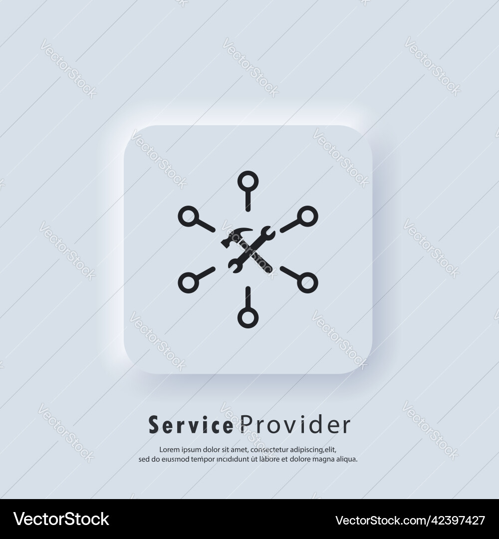 Service provider icon customer logo Royalty Free Vector