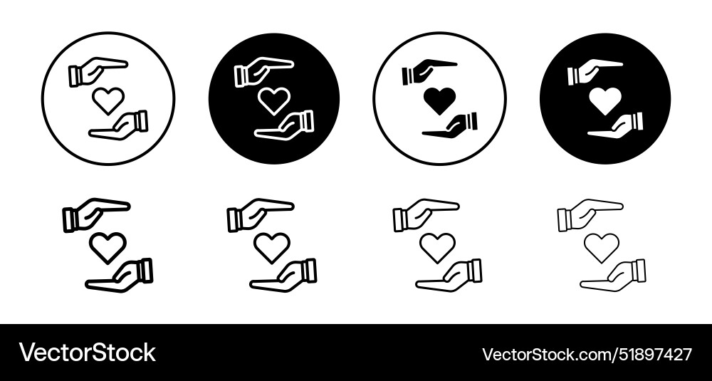 Sharing love icon set collection for web Vector Image