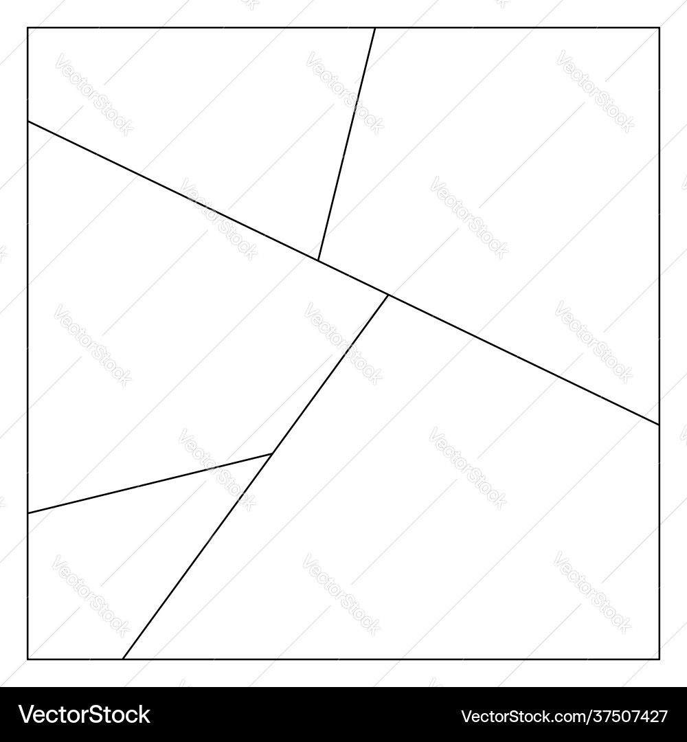 Unusual abstract blank rectangle jigsaw puzzle Vector Image