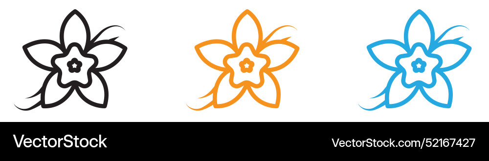 Vanilla icon logo set collection for web app ui Vector Image