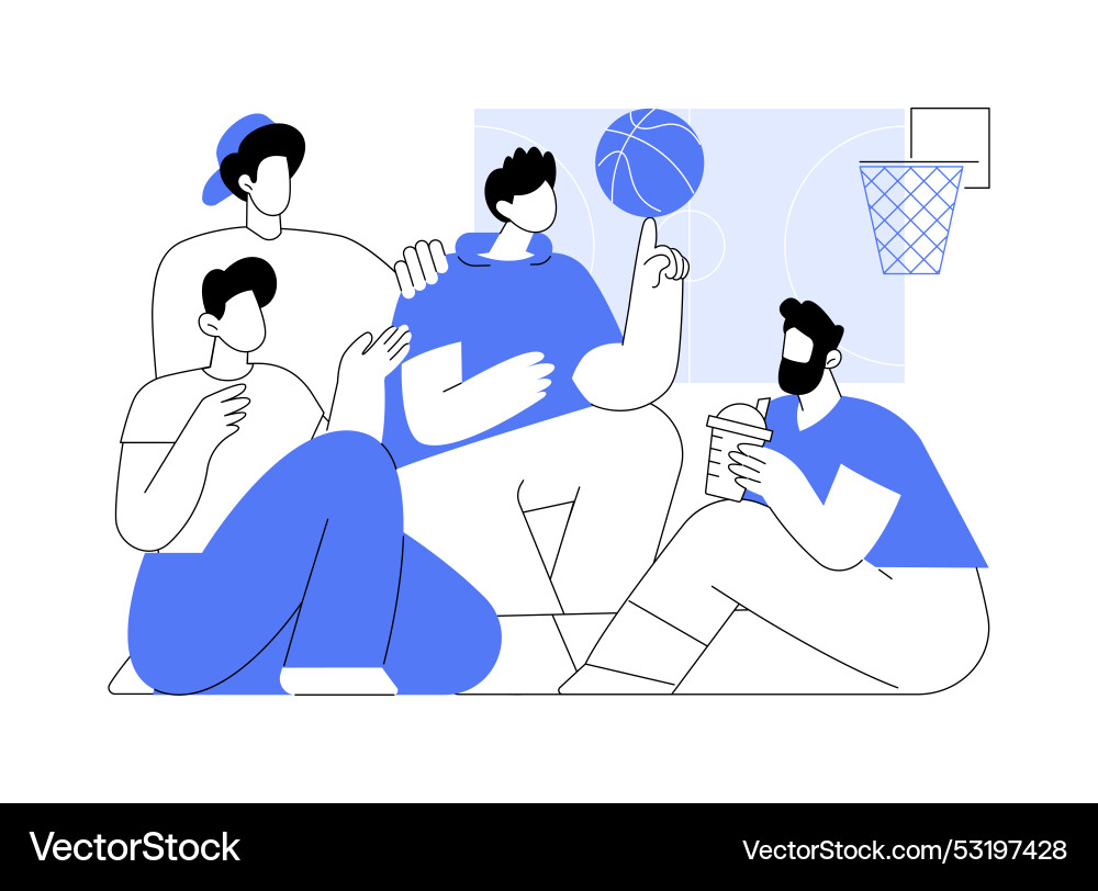 Basketball isolated cartoon Royalty Free Vector Image