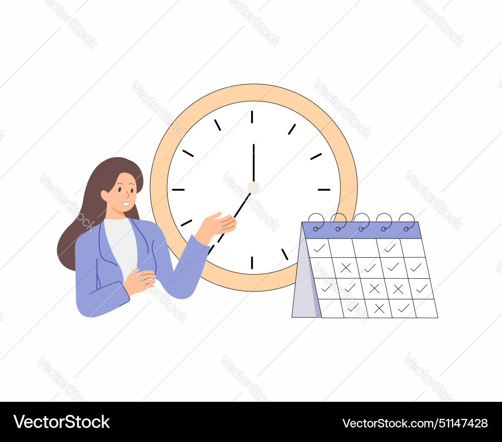 Effective time management with business planning Vector Image