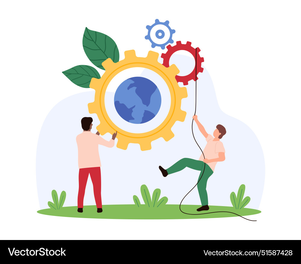 Global tech development business ideas and ai Vector Image
