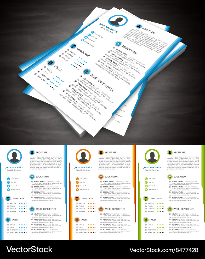 Resume Royalty Free Vector Image - VectorStock
