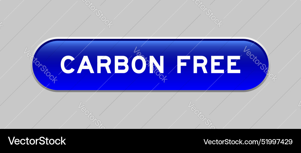 Blue color capsule shape button with word carbon Vector Image