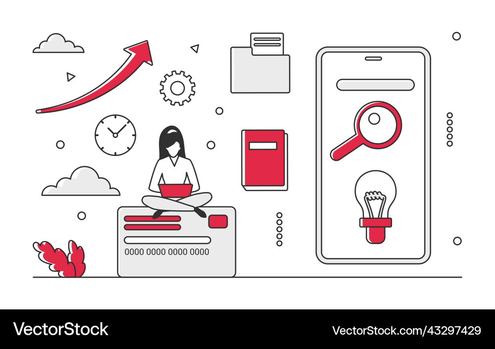 Digital mobile payment system Royalty Free Vector Image