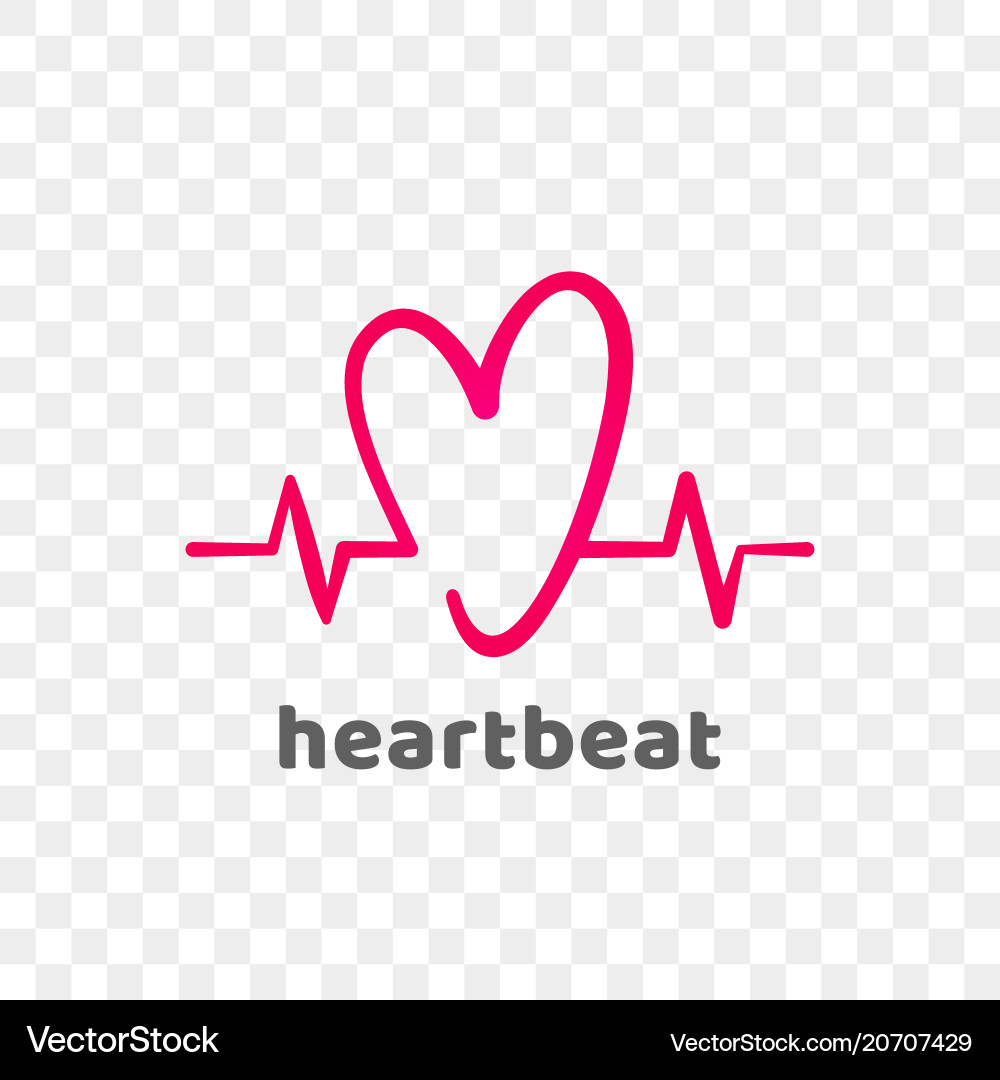 Heart logo modern heartbeat abstract icon Vector Image