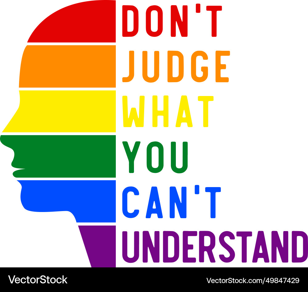 Lgbt quote human rights pride month rainbow Vector Image