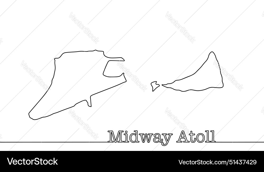Midway atoll Royalty Free Vector Image - VectorStock