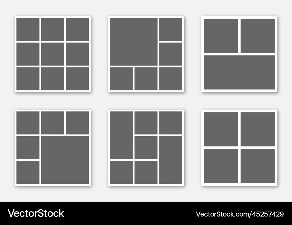 Photo Collage Templates Royalty Free Vector Image