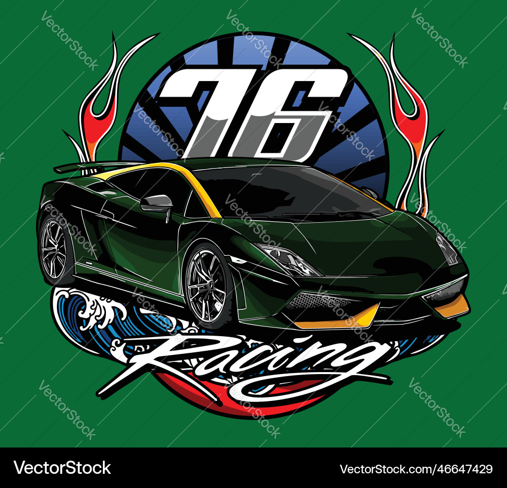 Sport car template for graphic design Royalty Free Vector