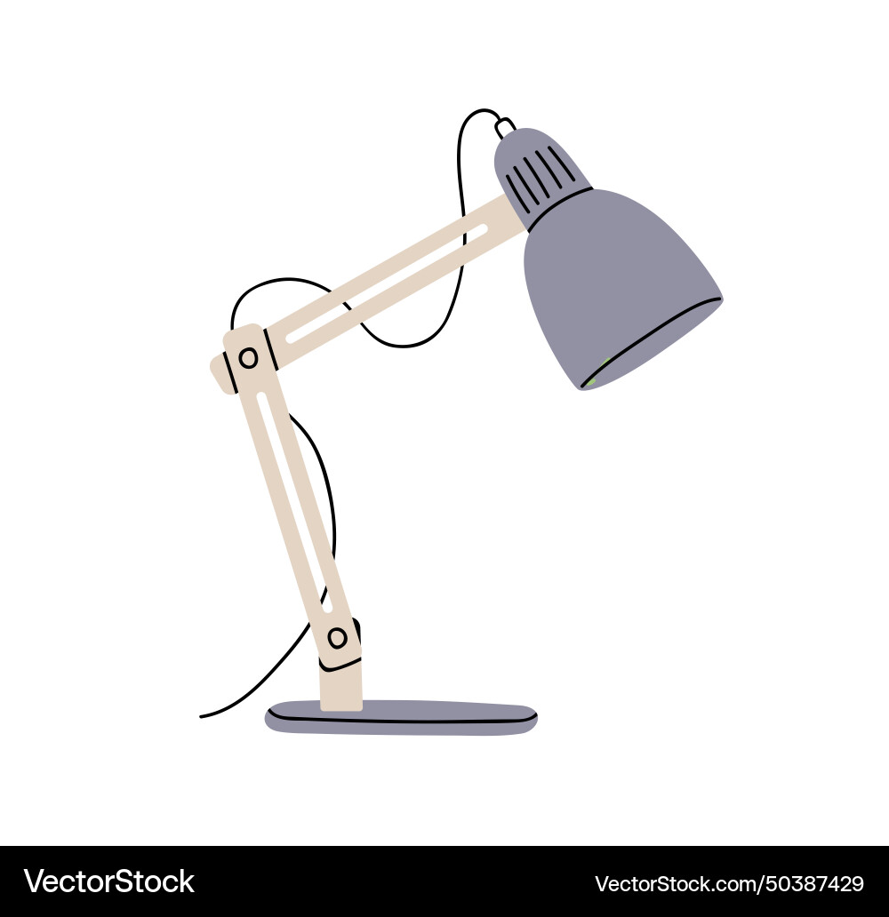 Table desk lamp office desktop light electric Vector Image