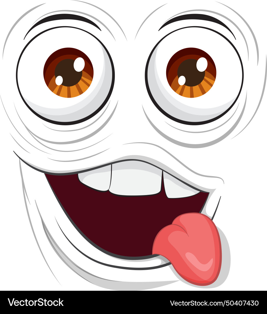 A playful happy face Royalty Free Vector Image