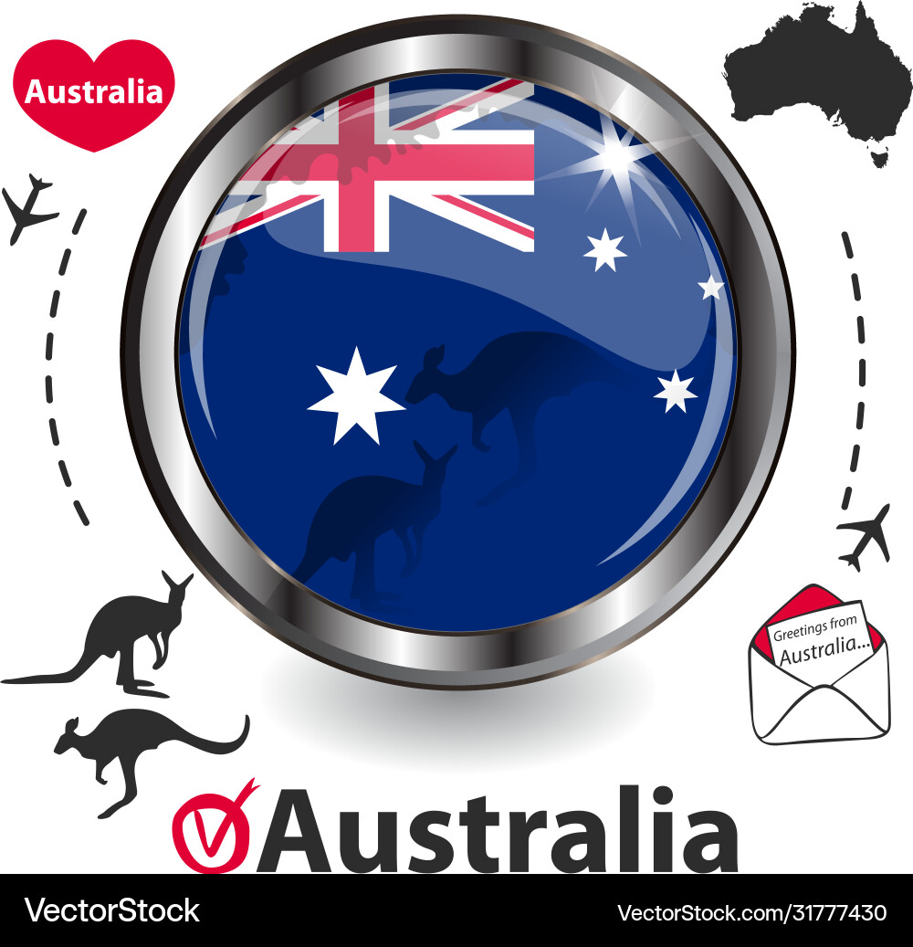 Card with australia Royalty Free Vector Image - VectorStock