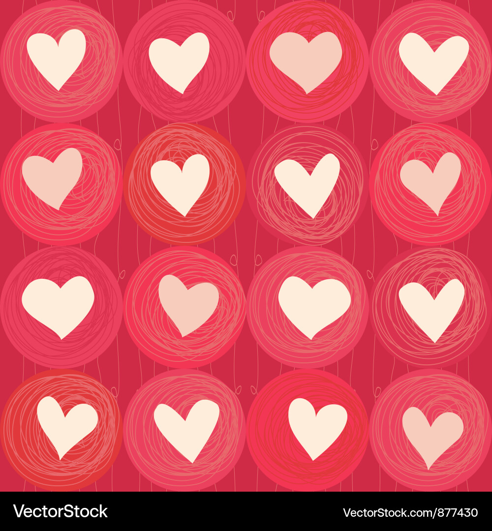 Love heart pattern Royalty Free Vector Image - VectorStock
