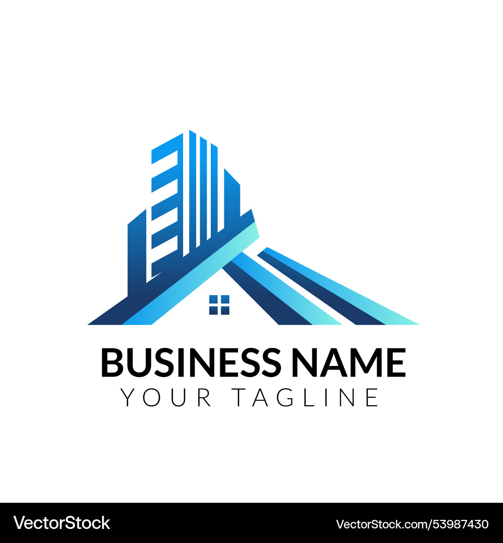 Modern Abstract Building Logo Royalty Free Vector Image