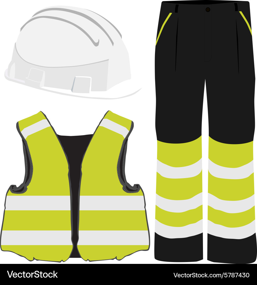Safety Workwear Icon Set Royalty Free Vector Image