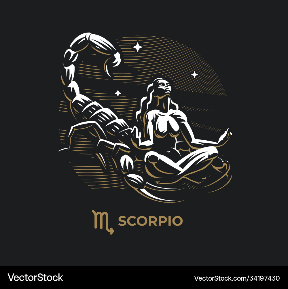 Scorpio zodiac sign Royalty Free Vector Image - VectorStock