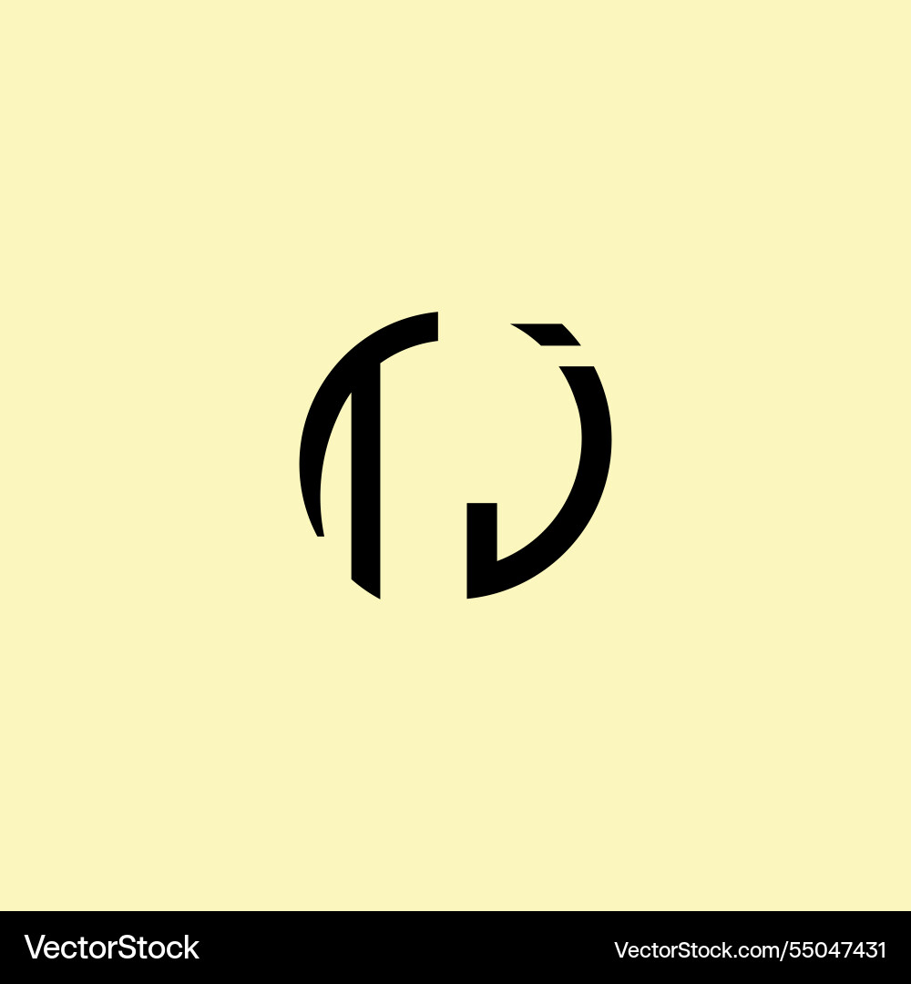 Creative rounded initial letters ta logo Vector Image