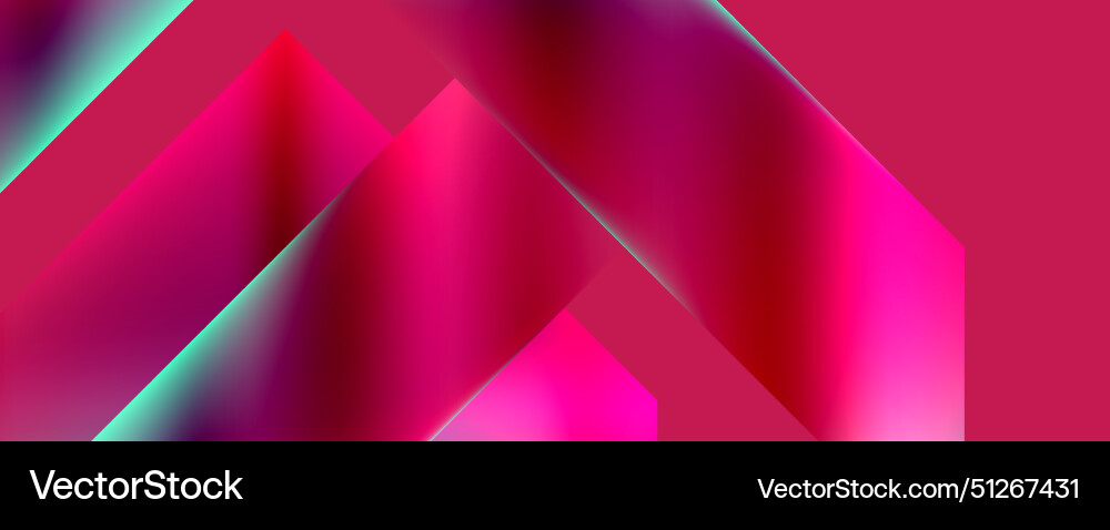 Neon color abstract geometric shapes background Vector Image