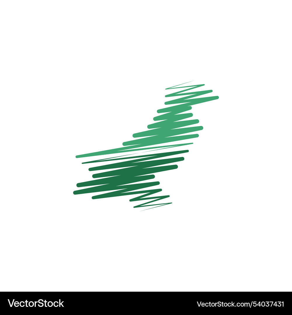 Pakistan country map stylized line border icon Vector Image