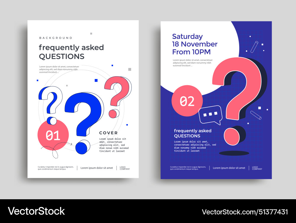 Question mark modern poster design Royalty Free Vector Image