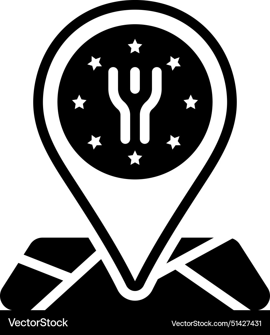 Restaurant map Royalty Free Vector Image - VectorStock