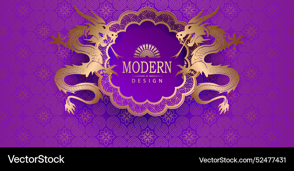 Textured postcard in purple shade with a round Vector Image