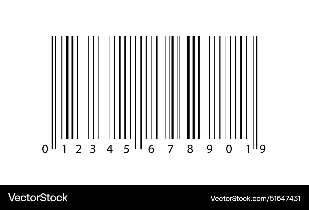 Universal product code barcode on transparent Vector Image Universal product code barcode on transparent Vector Image