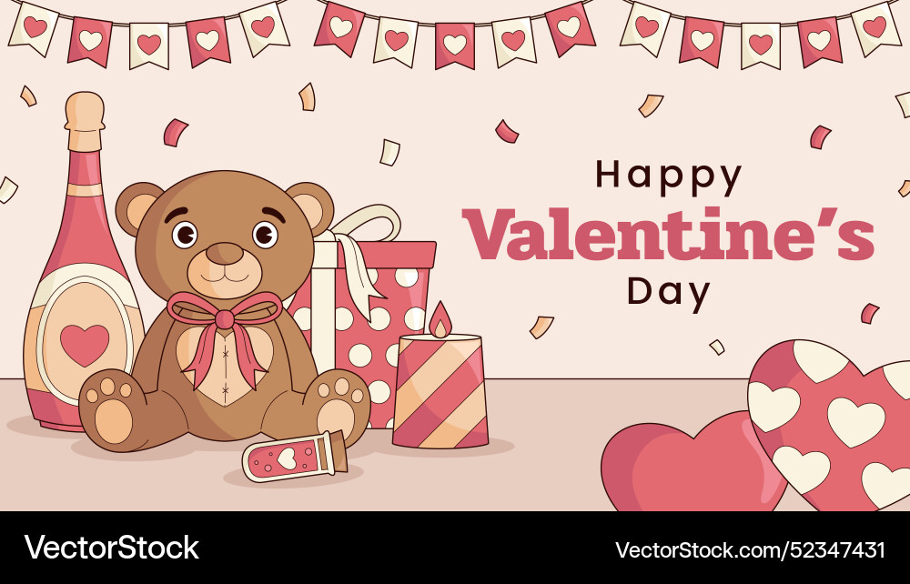 Youtube thumbnail for valentines day Royalty Free Vector