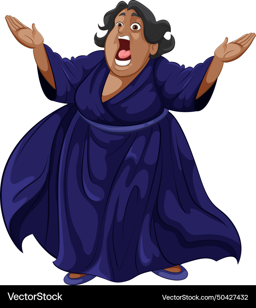 A passionate opera singer singing Royalty Free Vector Image