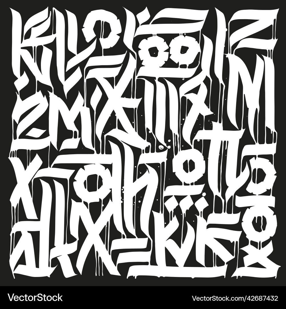 Abstract Graffiti Lettering Art Royalty Free Vector Image