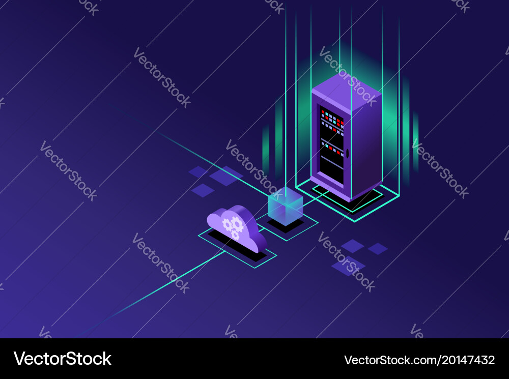 Cloud Storage Upload Royalty Free Vector Image