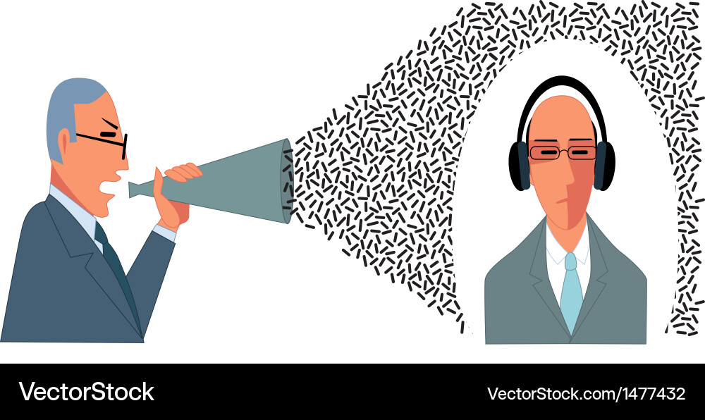Communication problem Royalty Free Vector Image