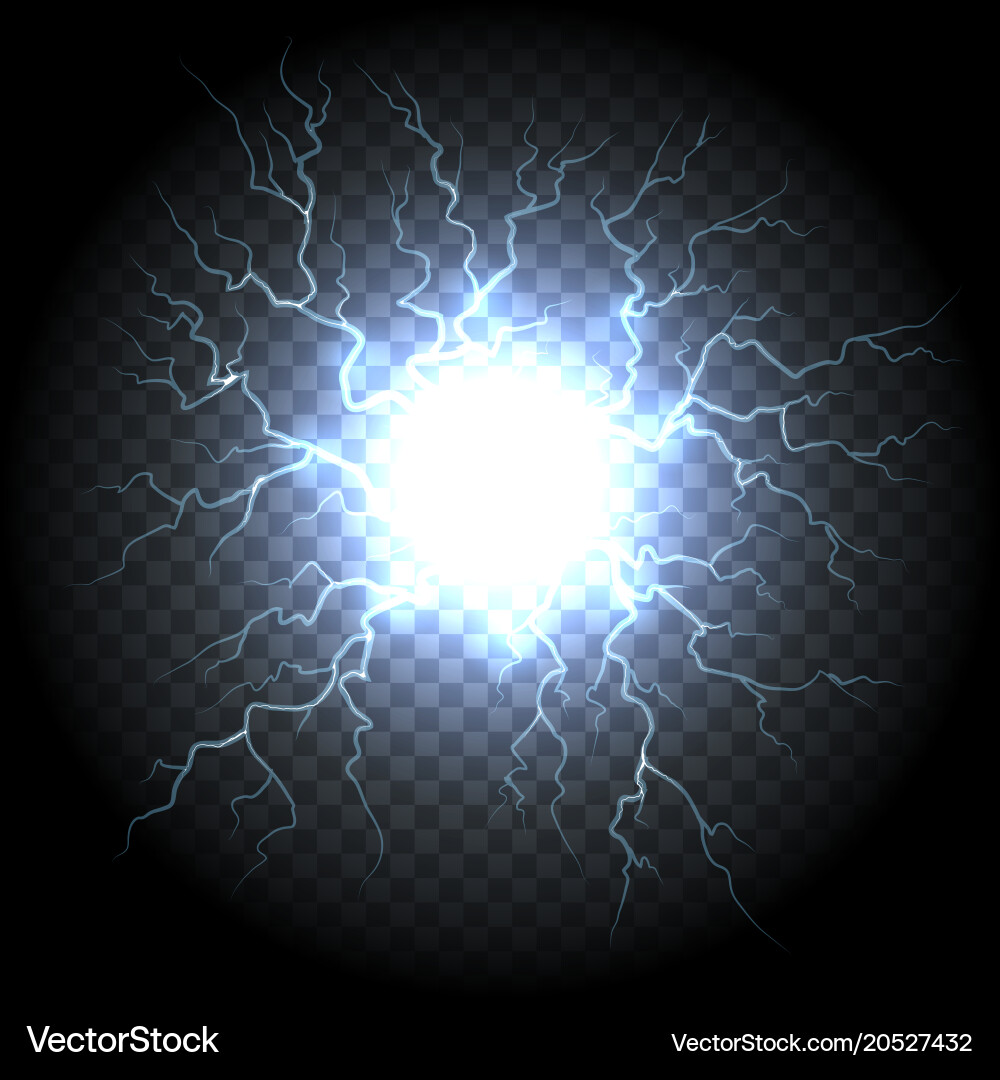 Electric ball lightning Royalty Free Vector Image