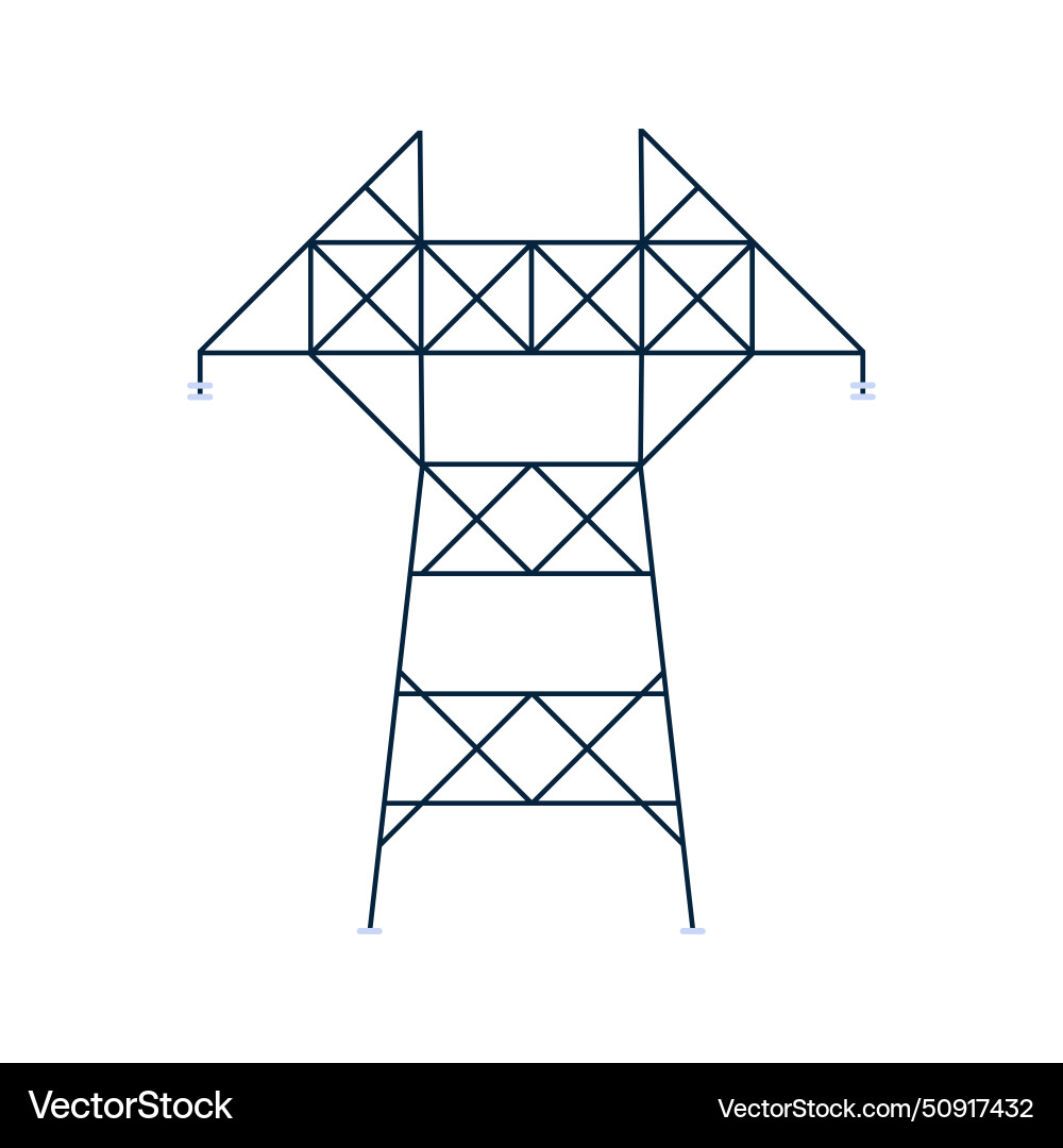 Electric power pylon Royalty Free Vector Image