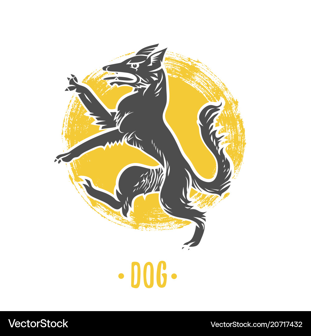 Heraldic Dog Shields – Royalty-Free Vector | VectorStock