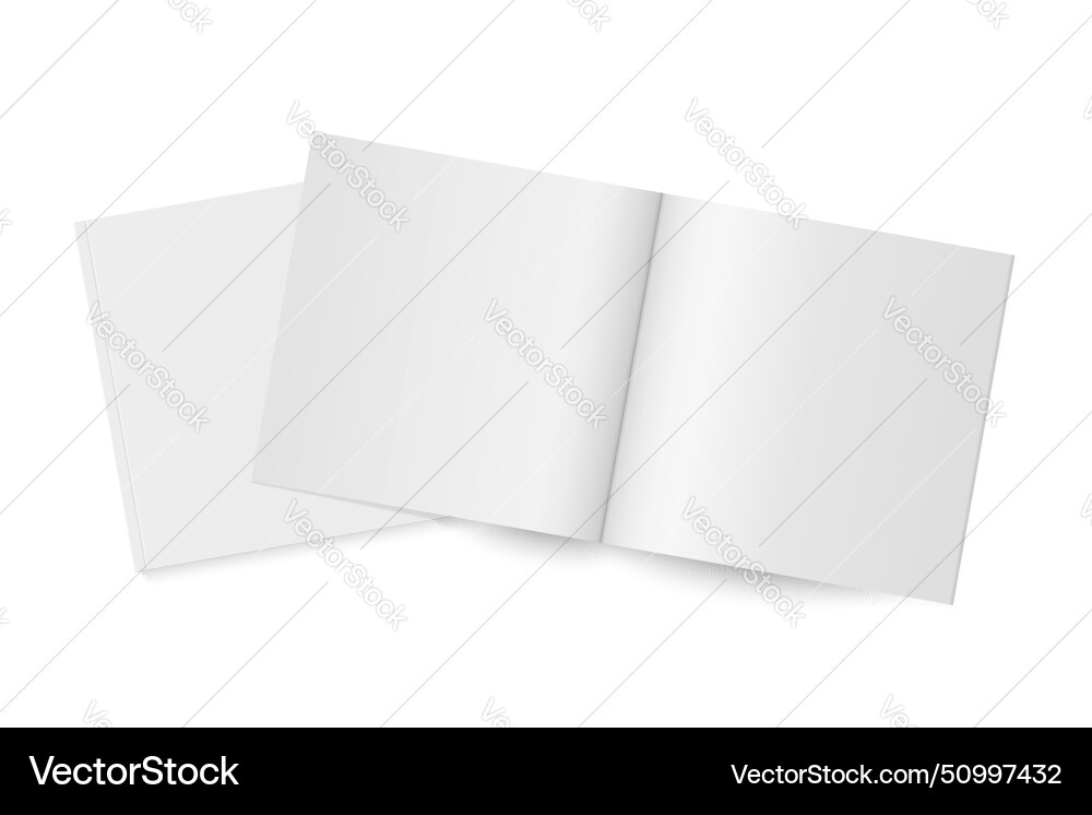 Mockup of two white paperback magazines Royalty Free Vector