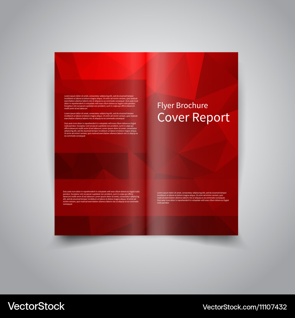 Polygonal style document template Royalty Free Vector Image