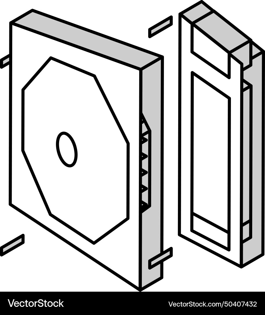 Power supply gaming pc isometric icon Royalty Free Vector