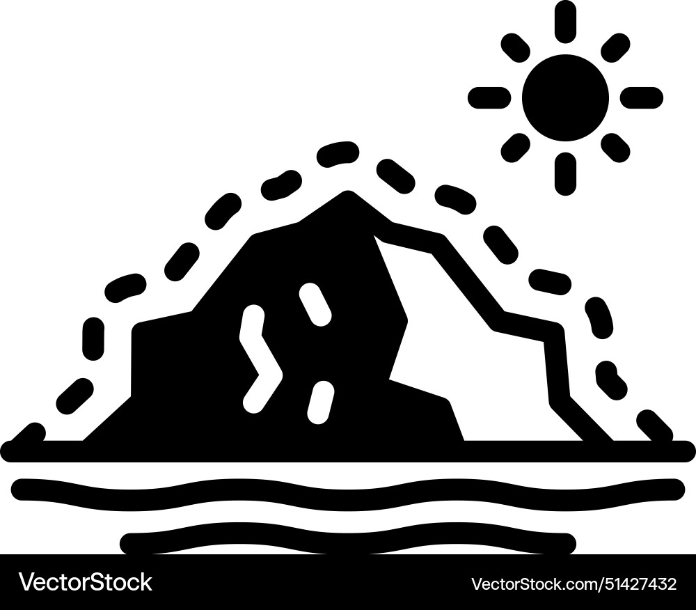 Retreating glacier Royalty Free Vector Image - VectorStock