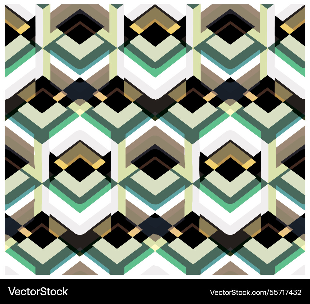 Seamless overlapping diamonds in shades Royalty Free Vector