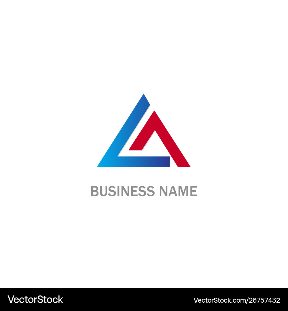 Triangle line company logo Royalty Free Vector Image
