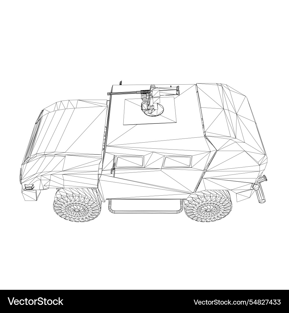 Army truck transportation for operation war Vector Image