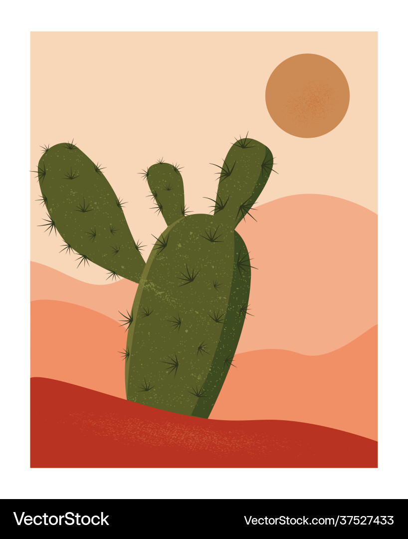 Desert Moonscape Abstract Royalty Free Vector Image