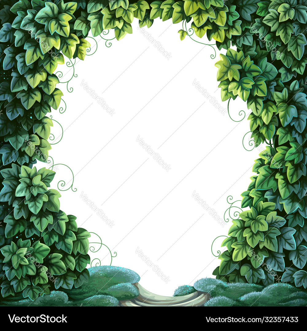 Frame for text decoration enchanted forest from Vector Image