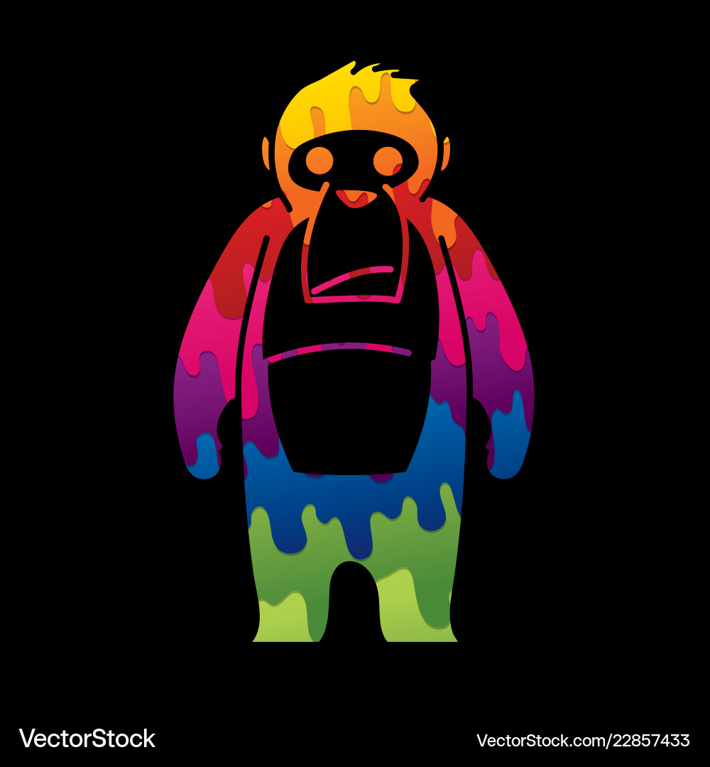 Cute Fat Monkey Cartoon Vector Images (over 150)