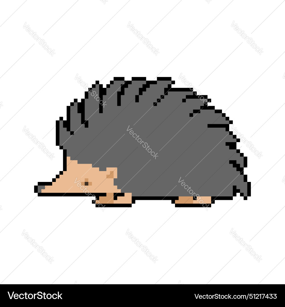 Hedgehog pixel art pixelated small animal Vector Image