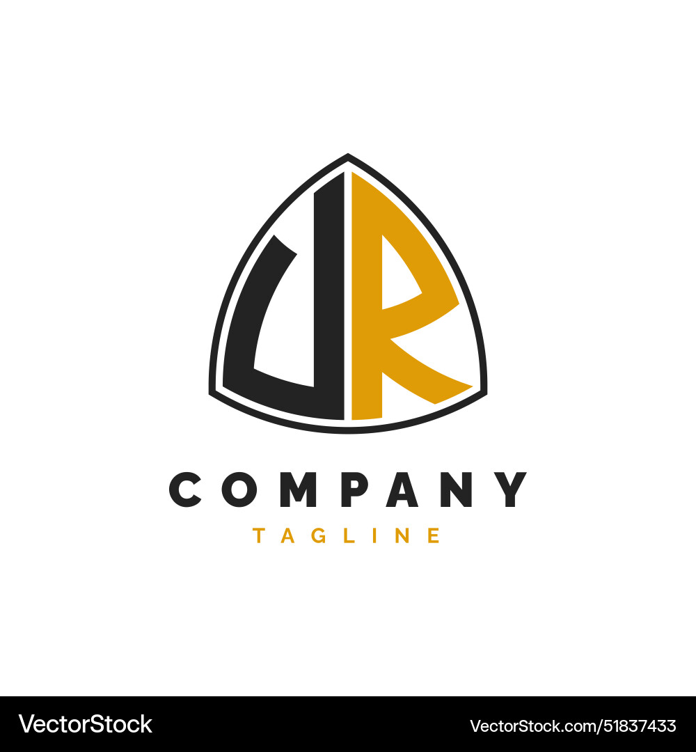Initial letter ur logo design alphabet ur logo Vector Image