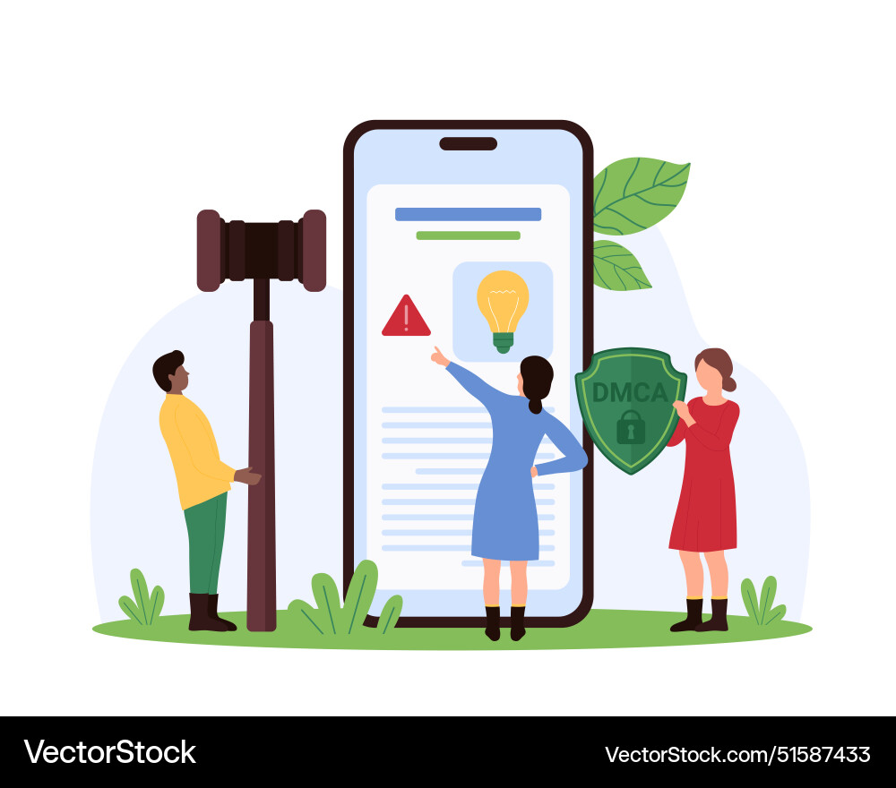 Intellectual property and rights infringement Vector Image